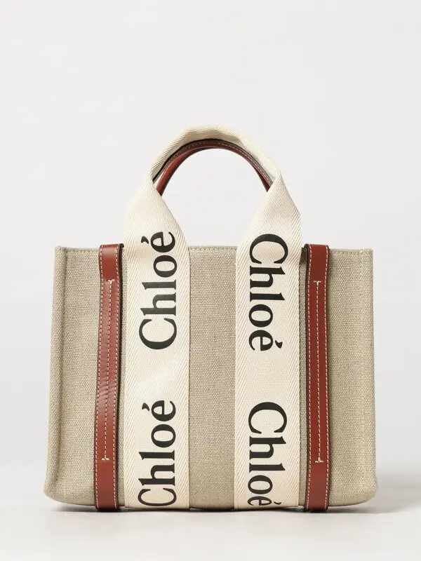 Chloé Canvas Tote Bag - Brown