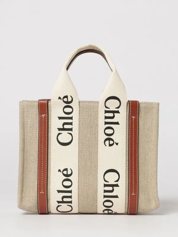 Chloé Canvas Tote Bag - Brown
