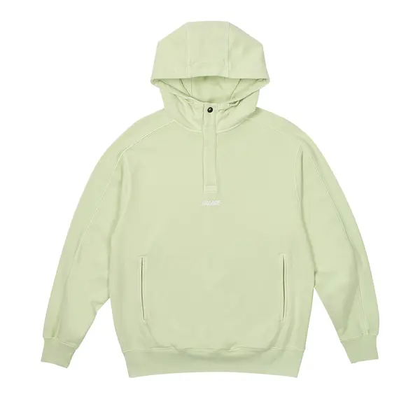 PALACE Washed Terry 1/4 Placket Hood