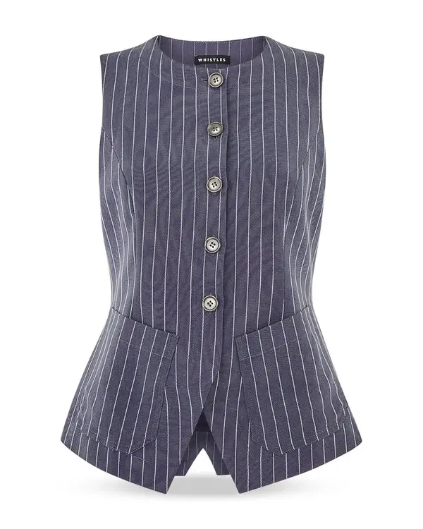 Whistles Lottie Pinstriped Vest