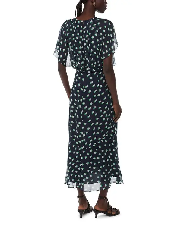 Whistles Moon Spot Dress - Navy/multi