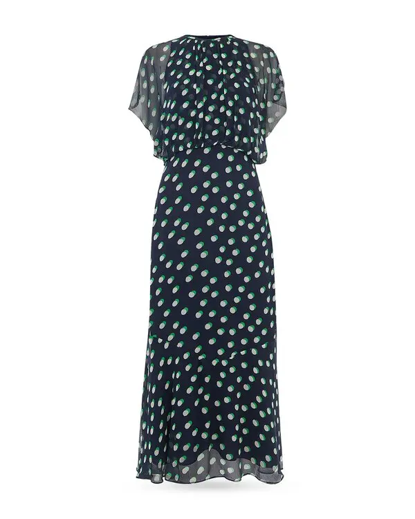 Whistles Moon Spot Dress - Navy/multi
