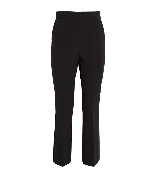 Max Mara Cropped Slim Trousers - Black