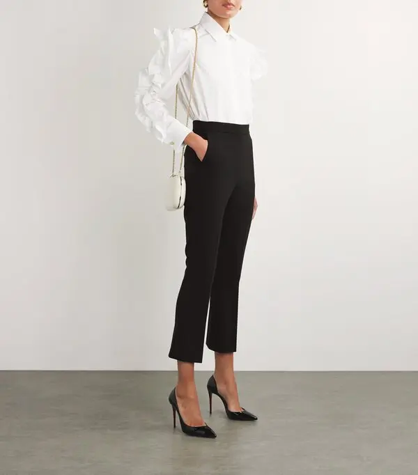 Max Mara Cropped Slim Trousers - Black