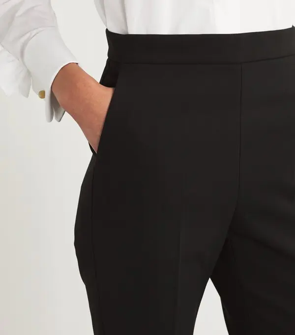 Max Mara Cropped Slim Trousers - Black