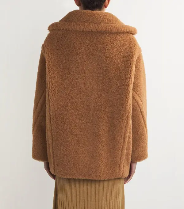 Max Mara Alpaca-blend Short Teddy Coat - Beige