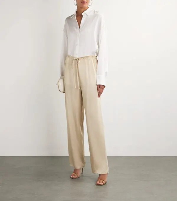 Lapointe Satin Drawstring Trousers