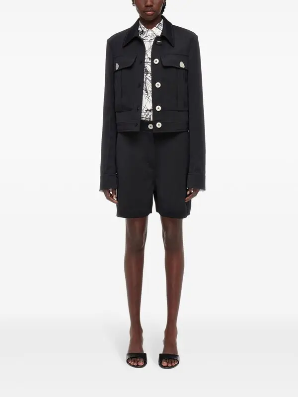 FERRAGAMO Virgin Wool Utility Shorts