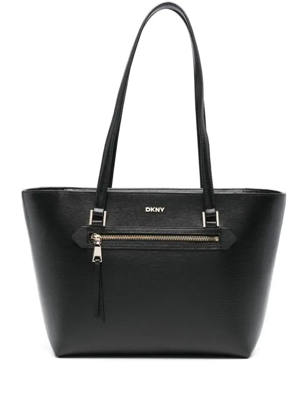 Dkny Logo-lettering Tote Bag - Black