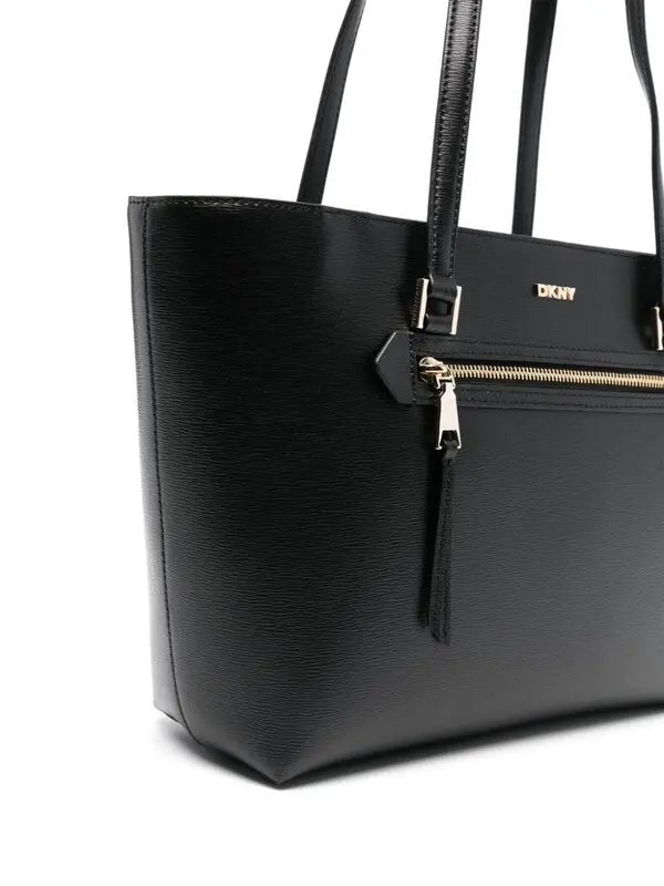 Dkny Logo-lettering Tote Bag - Black