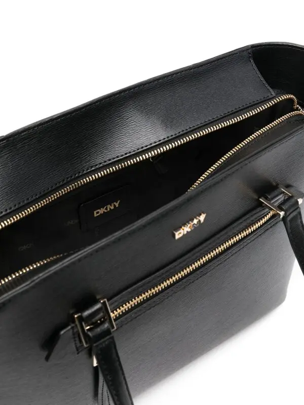 Dkny Logo-lettering Tote Bag - Black