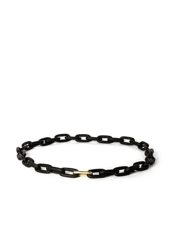 PARTS OF FOUR Charm Chain Choker Necklace - Black