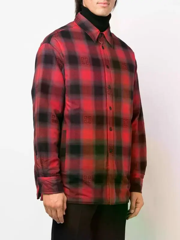 Givenchy 4g Check-print Padded Shirt