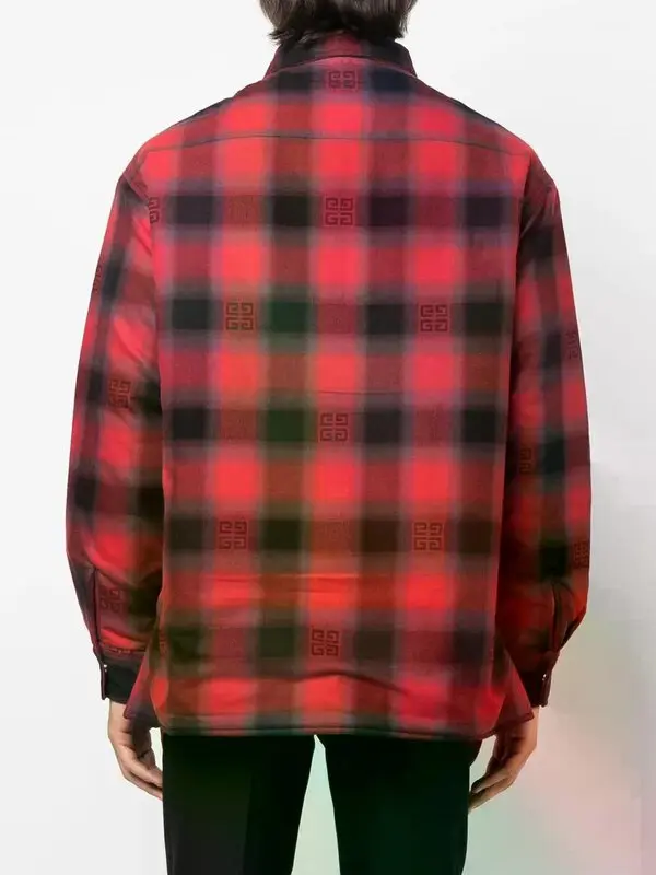 Givenchy 4g Check-print Padded Shirt