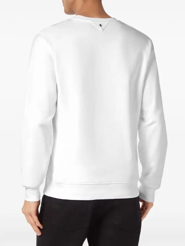 BILLIONAIRE Logo Print Cotton Sweatshirt - White