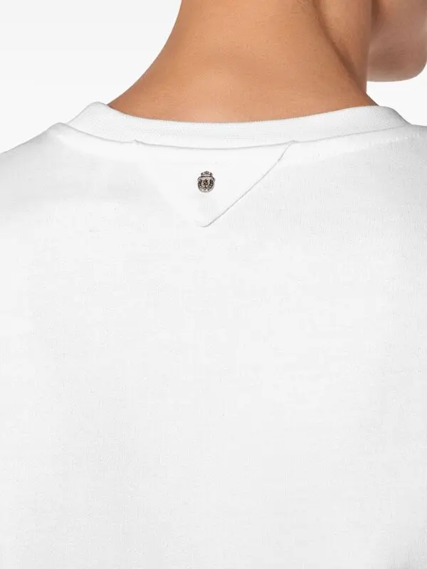 BILLIONAIRE Logo Print Cotton Sweatshirt - White