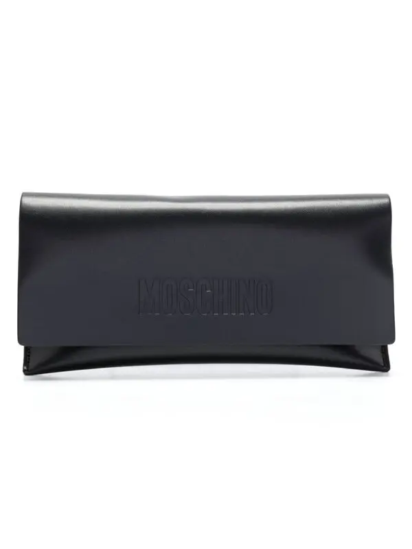 Moschino Rubberised Logo Rectangle Sunglasses