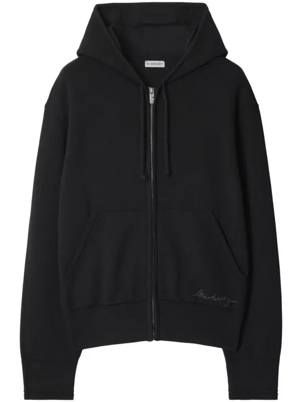 Burberry Logo-embroidered Wool-blend Jacket
