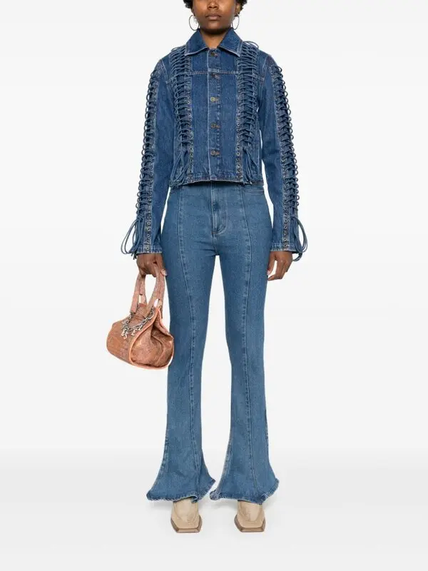 JEAN PAUL GAULTIER Lace-up Denim Jacket