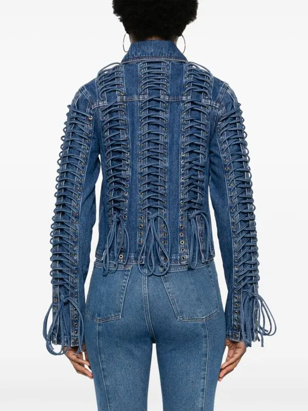 JEAN PAUL GAULTIER Lace-up Denim Jacket