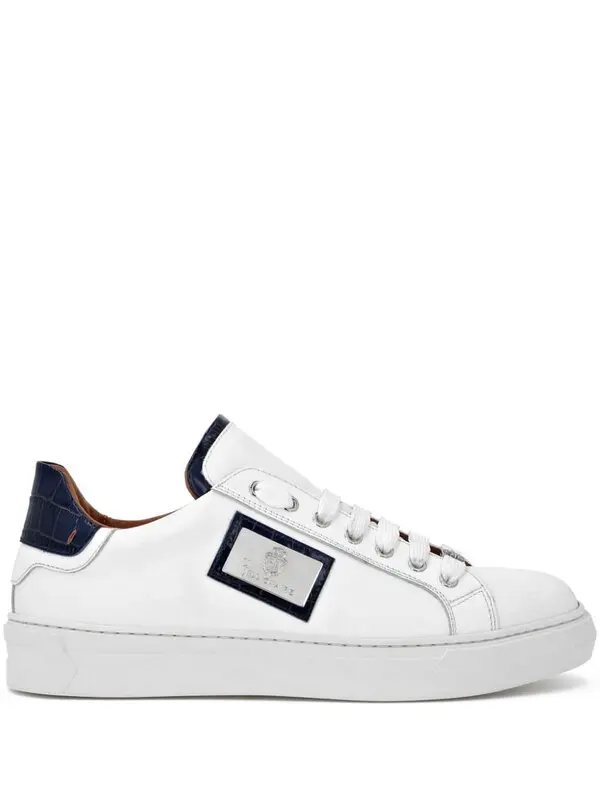 BILLIONAIRE Logo-plaque Leather Sneakers