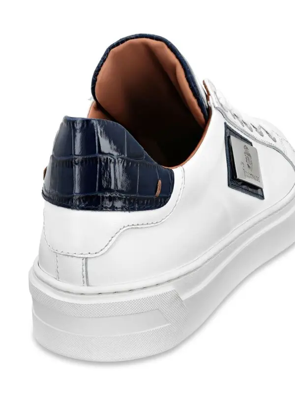 BILLIONAIRE Logo-plaque Leather Sneakers