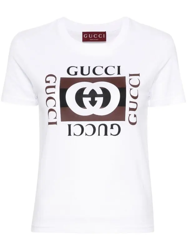 Gucci Logo-print Cotton T-shirt - White
