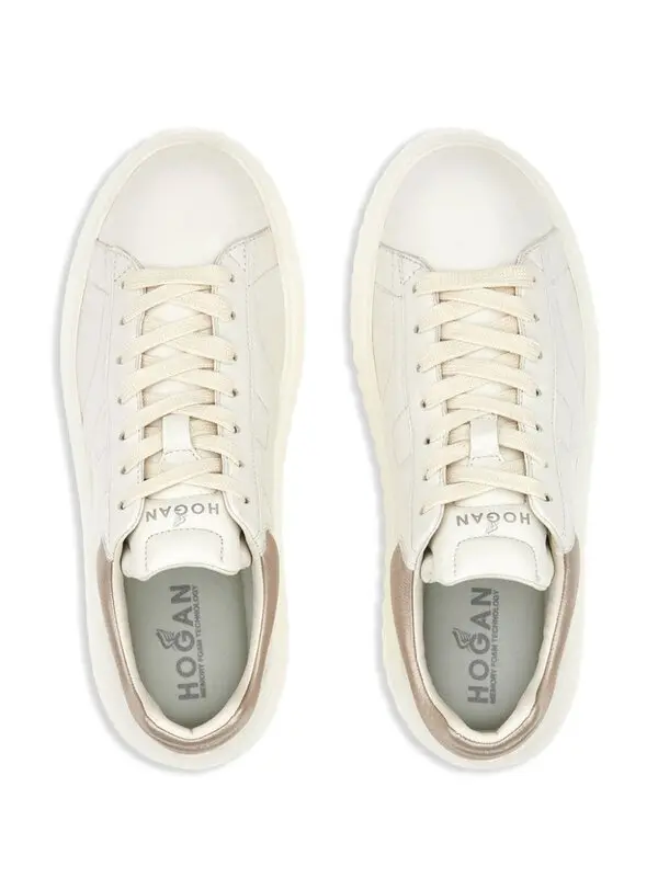 Hogan H-stripes Lace-up Sneakers - Neutrals