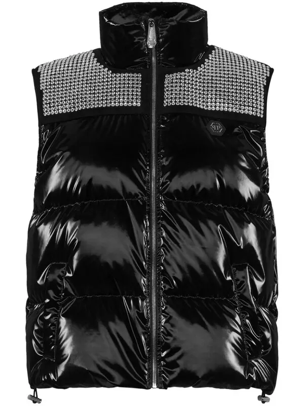 Philipp Plein Crystal-embellished Padded Gilet