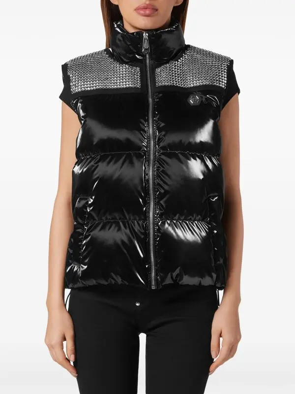 Philipp Plein Crystal-embellished Padded Gilet