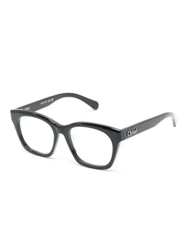 Chloé Logo-embossed Glasses - Black