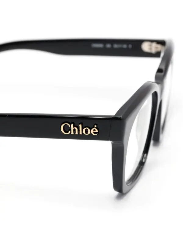 Chloé Logo-embossed Glasses - Black