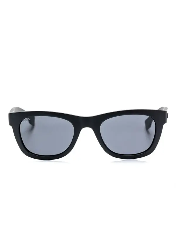 BOSS Logo Square-frame Sunglasses - Black