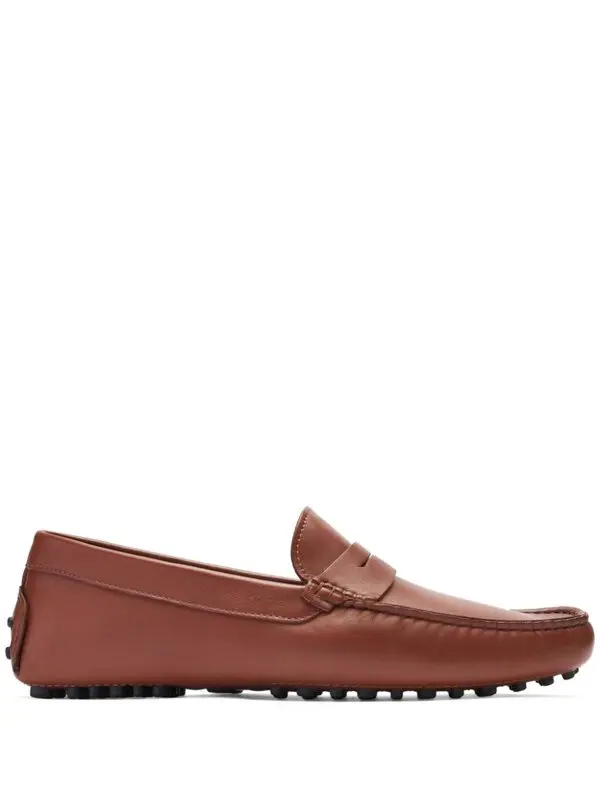 SCAROSSO Michael Leather Loafers - Brown