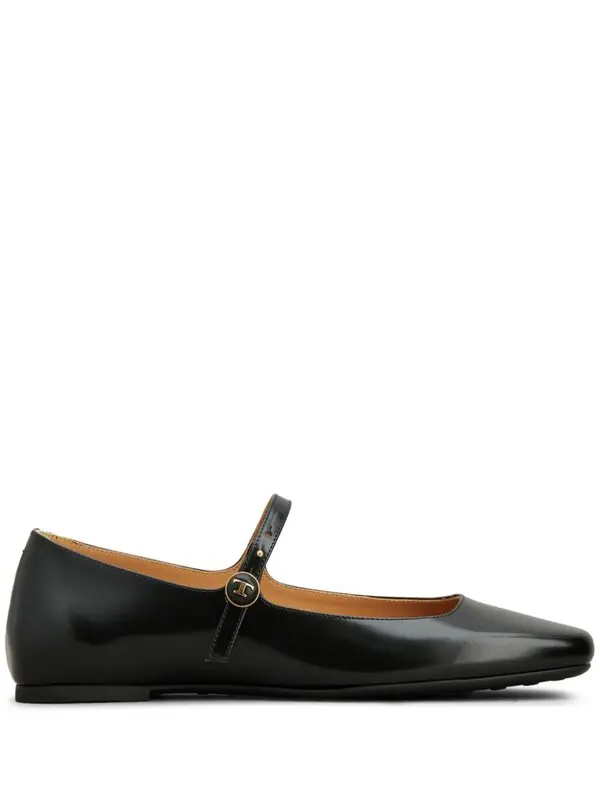 TOD'S Patent-leather Ballerina Shoes - Black