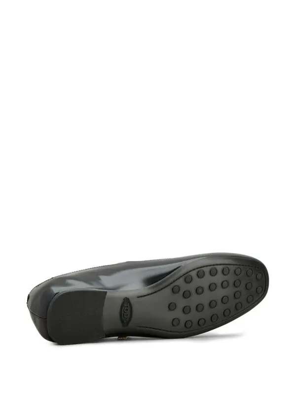 TOD'S Patent-leather Ballerina Shoes - Black