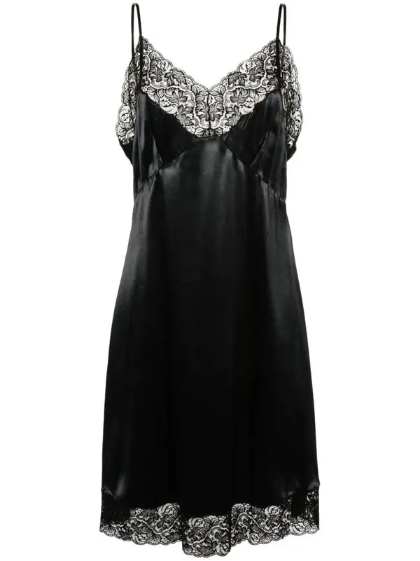 Balenciaga Lace-embellished Midi Dress - Black