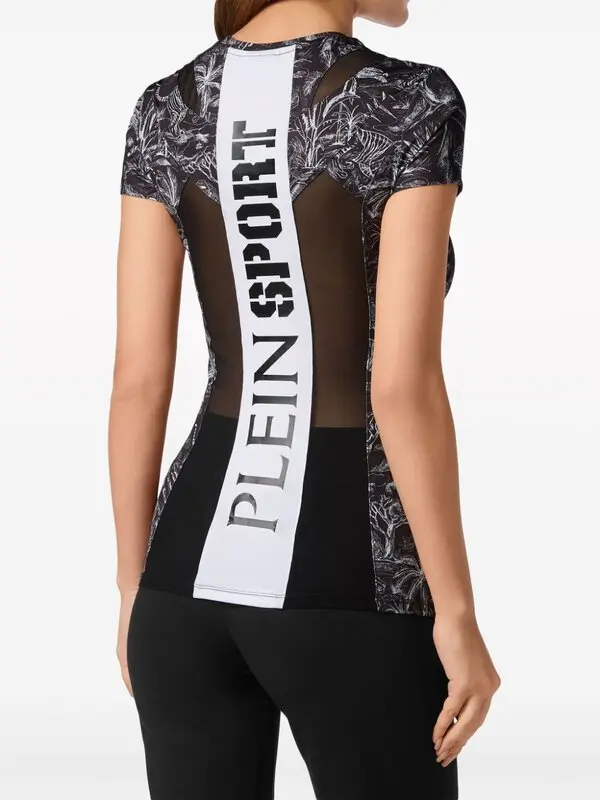 PLEIN SPORT Graphic-print Compression T-shirt - Black