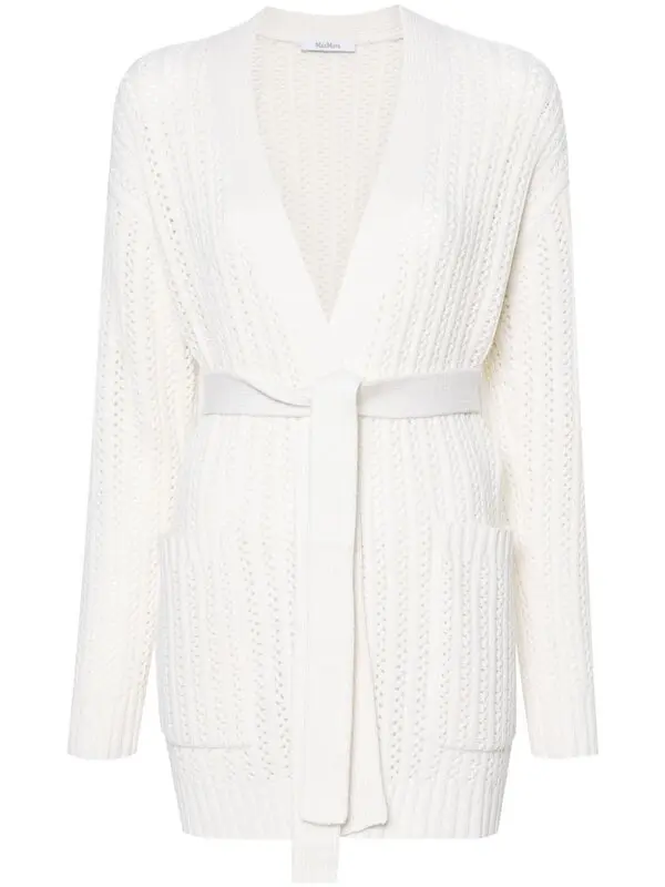 Max Mara Balzac Open-front Cardigan - White
