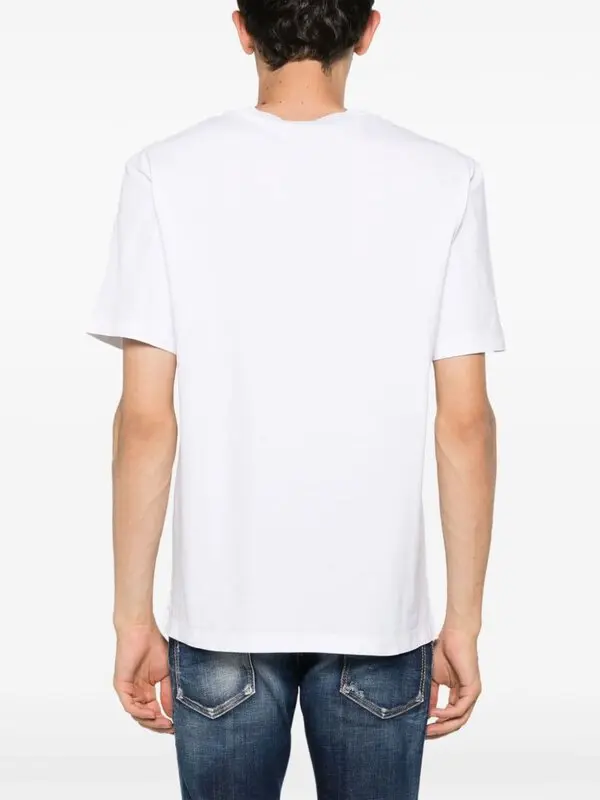 Dsquared2 Logo-embroidered Cotton T-shirt - White