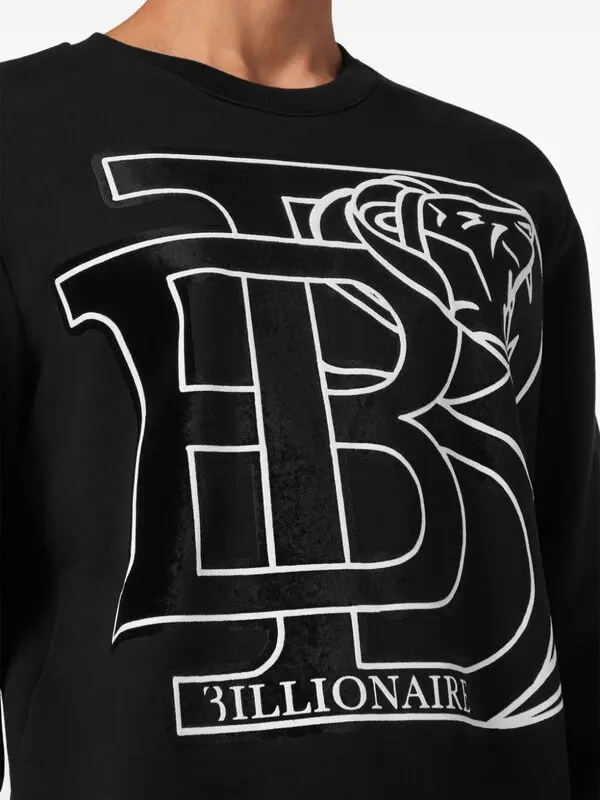 BILLIONAIRE Logo-print Cotton Sweatshirt - Black