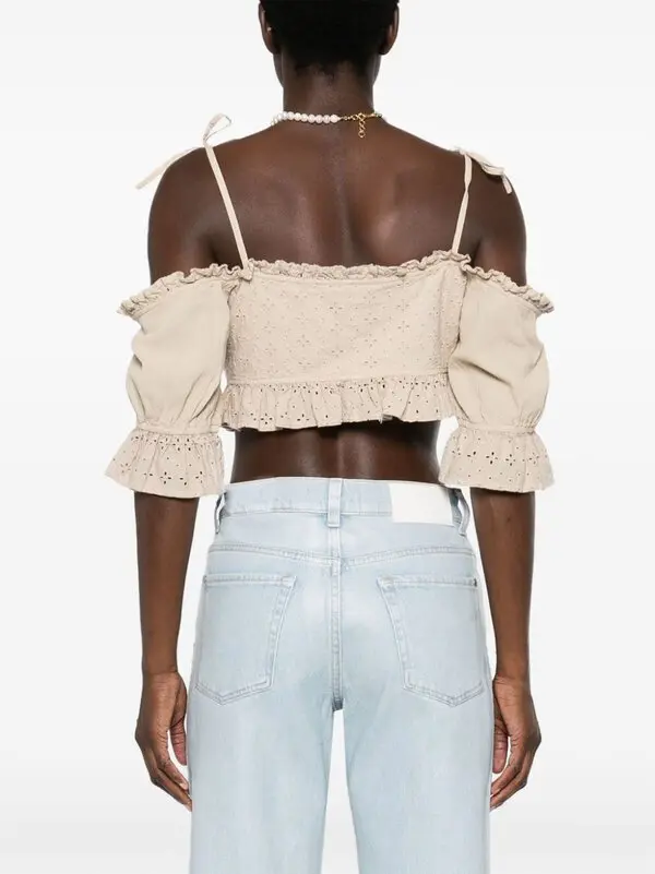 Guess Broderie-anglaise Crop Top