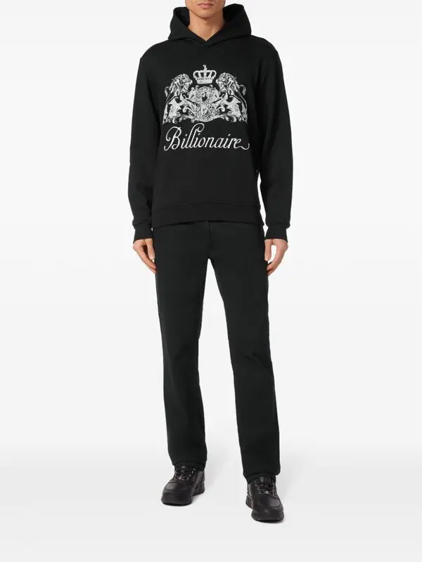 BILLIONAIRE Logo-print Cotton Hoodie