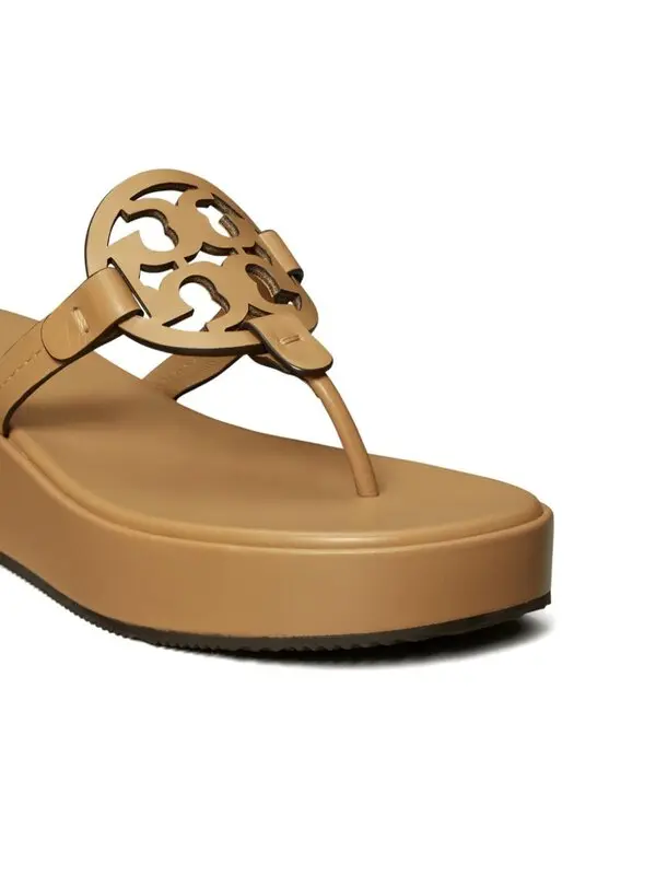Tory Burch Miller Wedge Sandals - Neutrals