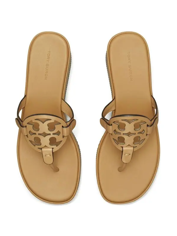 Tory Burch Miller Wedge Sandals - Neutrals