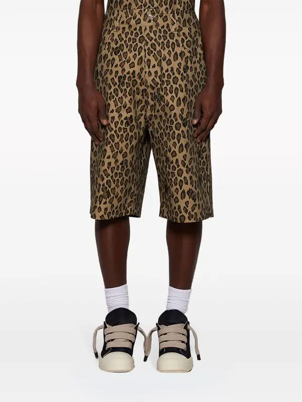 BLUEMARBLE Leopard-print Cotton Shorts