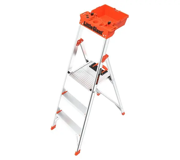 LITTLE GIANT Hero 5' Lightweight Step Ladder W/ Utility Box