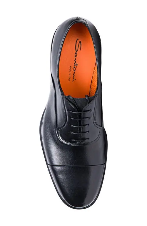 Santoni Cap Toe Oxford - Black