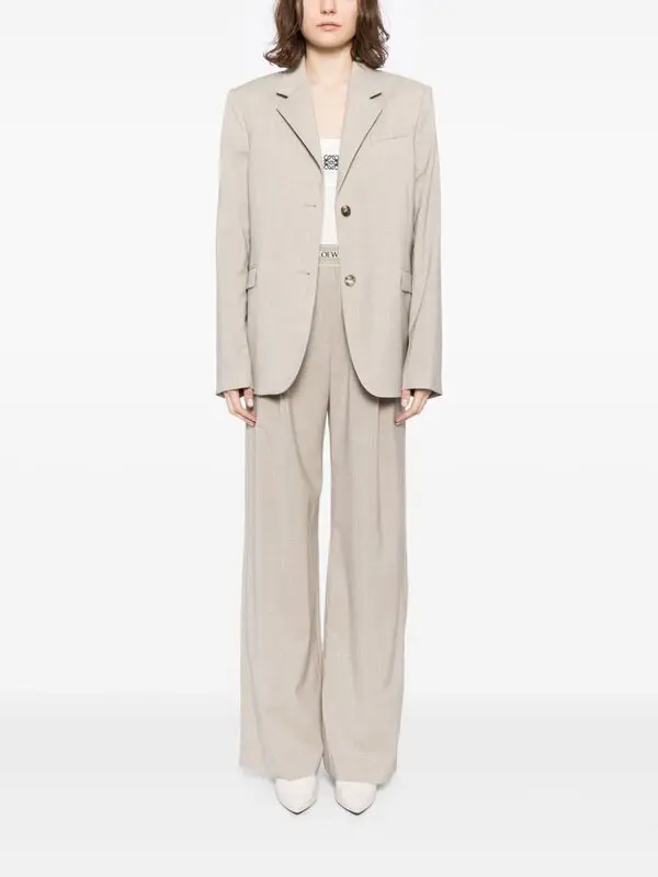 Loewe Tied-back Wool Blazer - Neutrals
