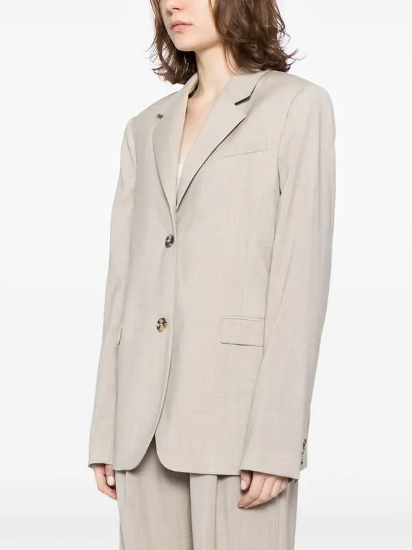 Loewe Tied-back Wool Blazer - Neutrals